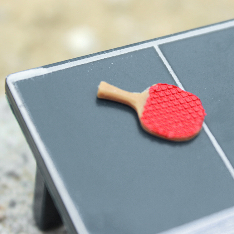 1:24 Scale 1SET Dollhouse Miniature Table Tennis Racket Boll Set Gym ...