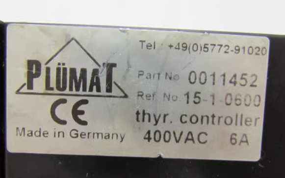 1pcs Used PLuMAT [0011452] 15-1-0600 | eBay