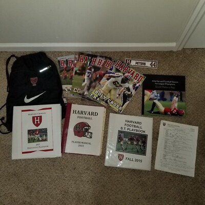 2012-2015 Harvard Crimson Football Player-Issued Memorabilia Playbooks ...