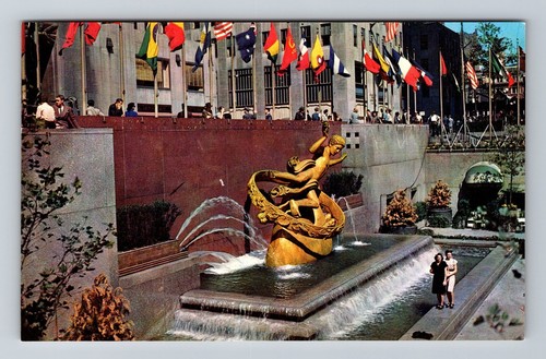 New York City NY-Prometheus Statue Vintage Postcard Standard Postal ...