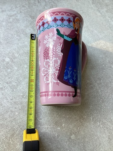 Disney Store Anna Frozen Tall Coffee Mug Ceramic Pink Blue White ...