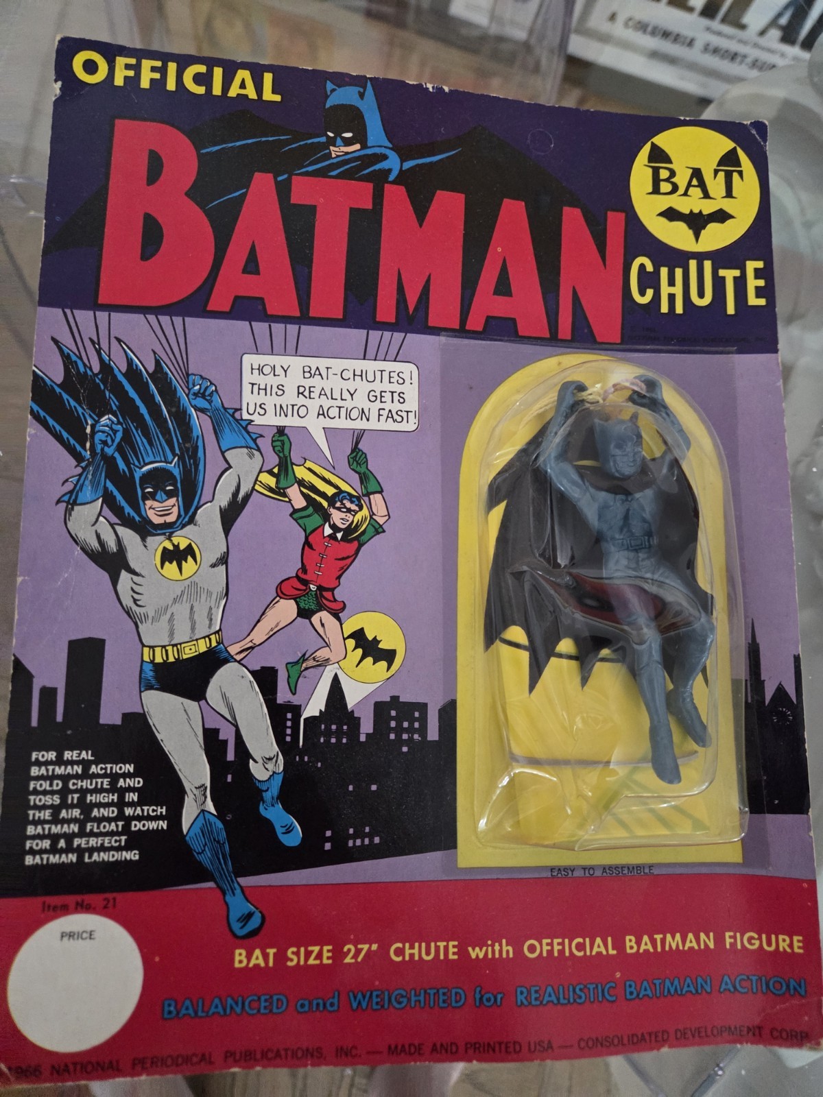 1966 Vintage Batman Bat Chute Toy Figure great condition! | eBay