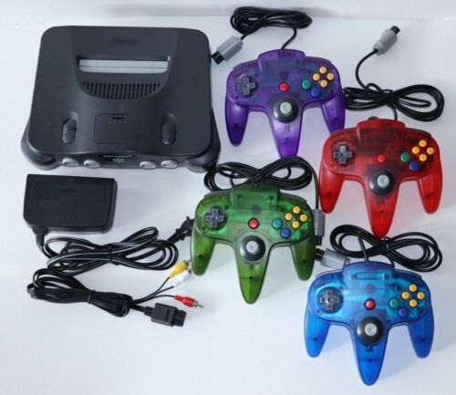 EXCELLENT - N64 Nintendo 64 Console UP TO 4 NEW CONTROLLERS PLAYS USA ...