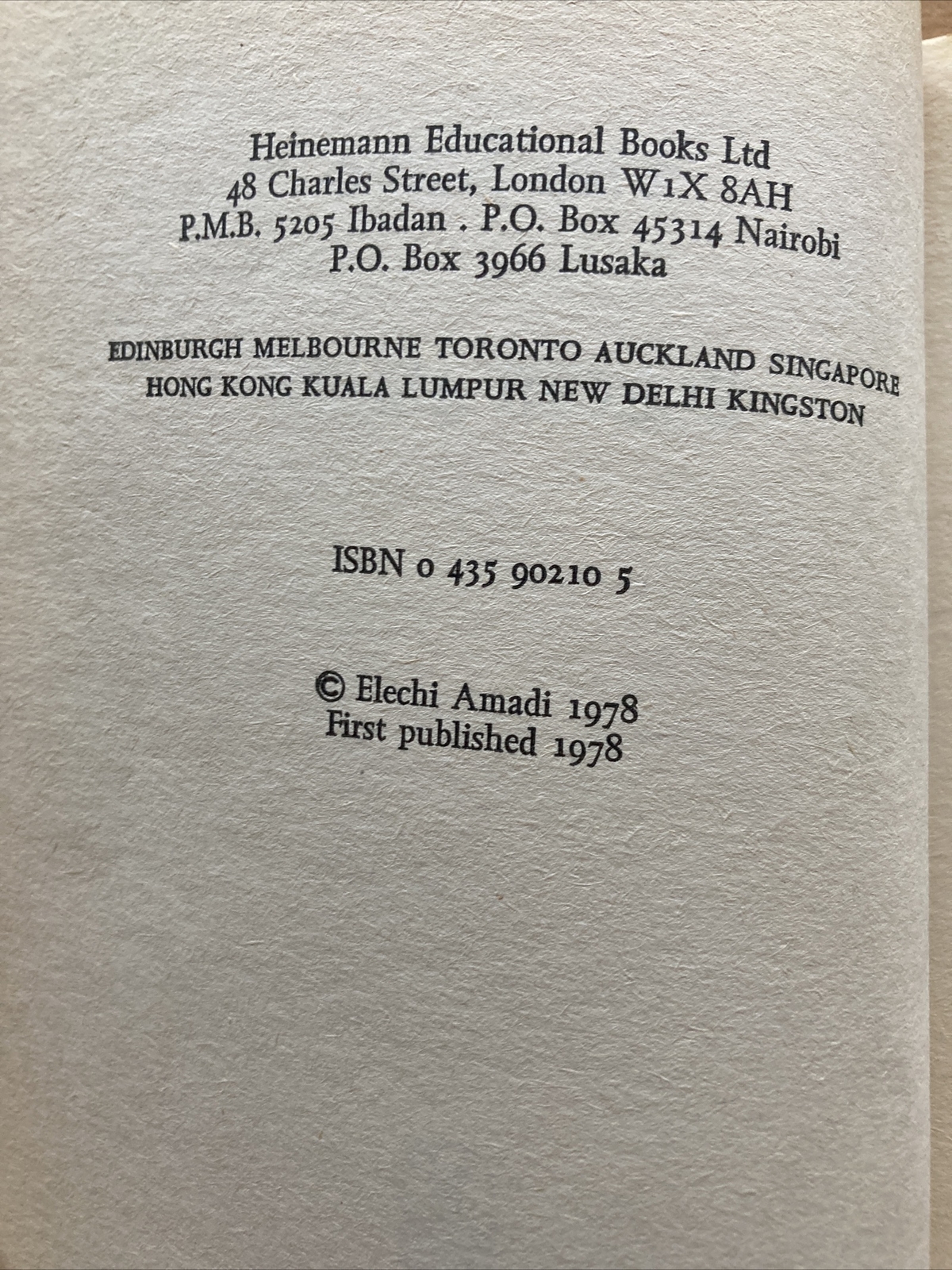 The Slave by Elechi Amadi African Writers Series 210 First Edition 1978 ...
