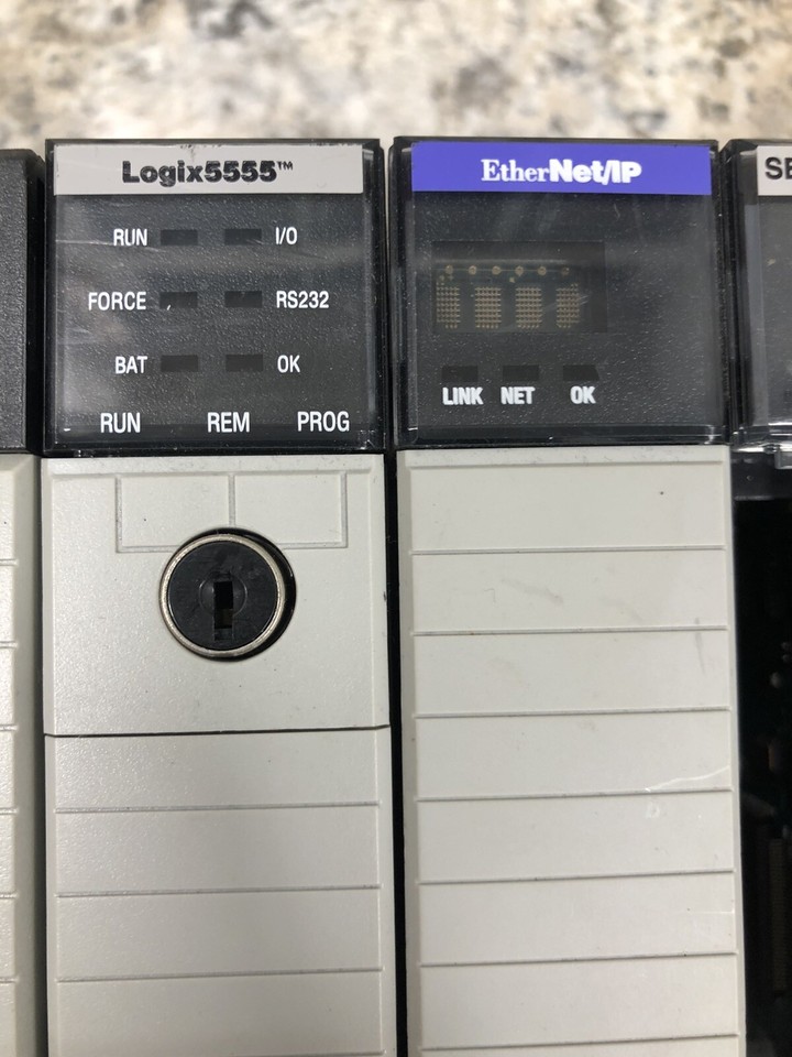 ALLEN BRADLEY CONTROLLOGIX 8 slot rack 1756-L55/A W/ Sercos, I/O ...