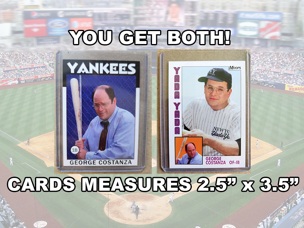 (2) Seinfeld George Costanza Retro Style Baseball Cards NY Parody Art ...