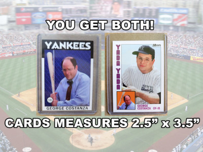 (2) Seinfeld George Costanza Retro Style Baseball Cards NY Parody Art ...