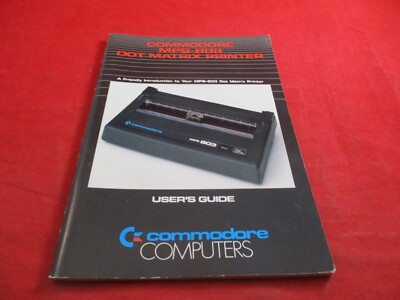 Commodore MPS-803 Dot Matrix Printer Instruction Manual Booklet ONLY | eBay