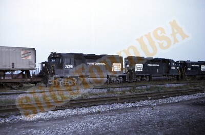Vtg 1970 Train Slide 3206 PC Penn Central Engine Utica NY Y1M075 | eBay
