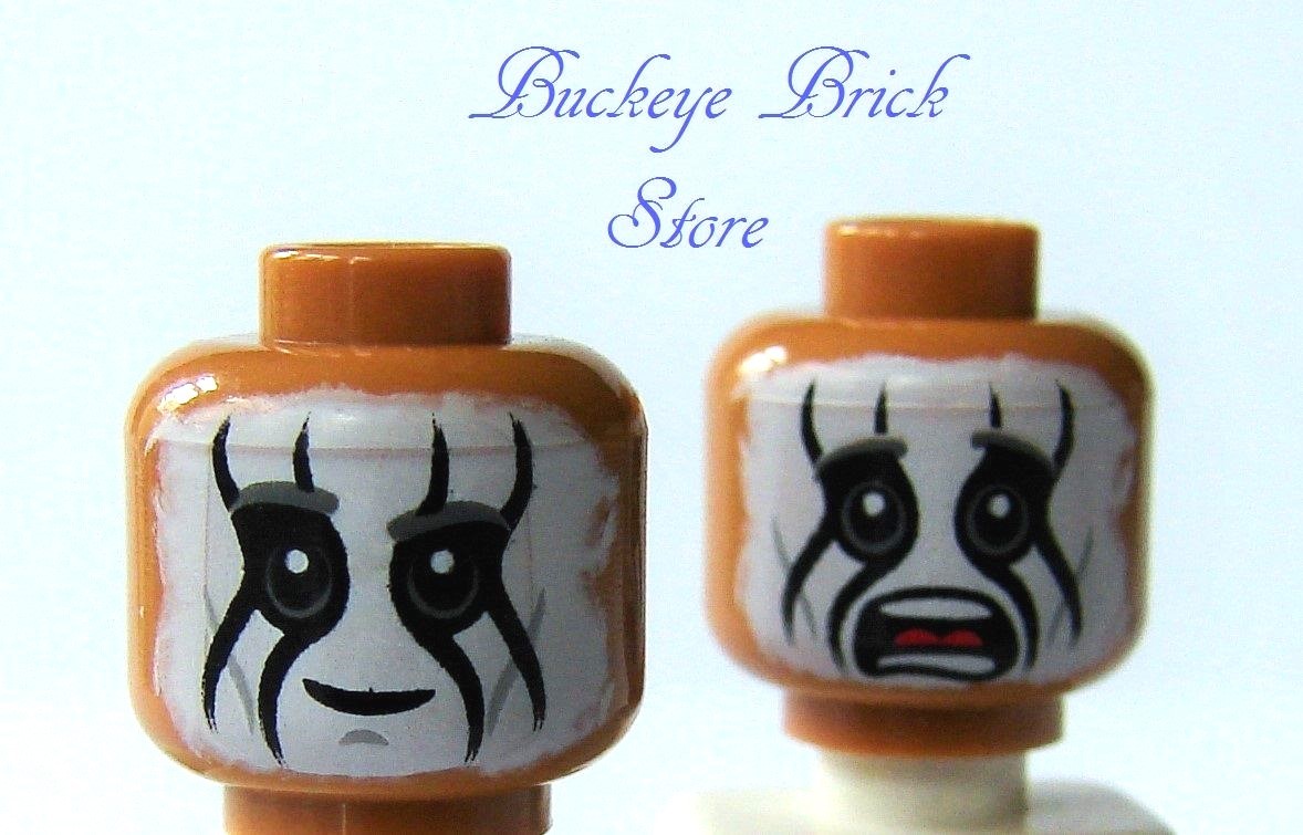 NEW Lego Minifig DUEL SIDED HEAD - Face Painted Mouth Open Scared/Smile ...