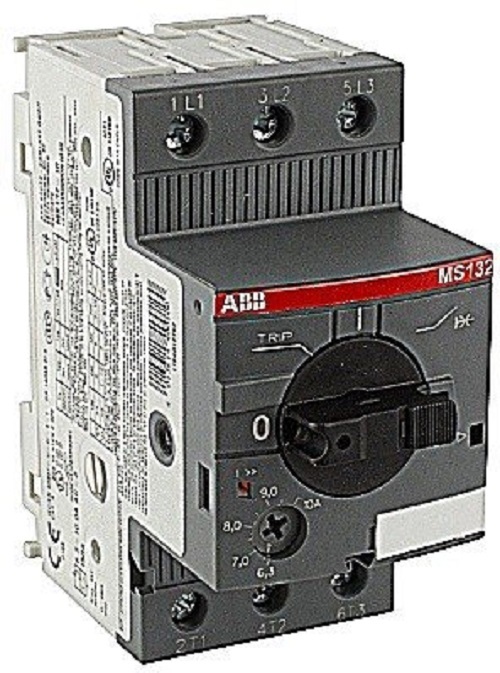 ABB MS132-1.6 Manual Motor Starter, 1.6 Rated Amps, 1.0-1.6 Amps Range ...