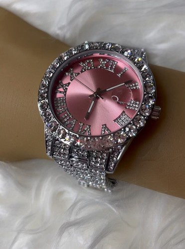 Pink Glamour Rhinestone Watch - Ladies | eBay