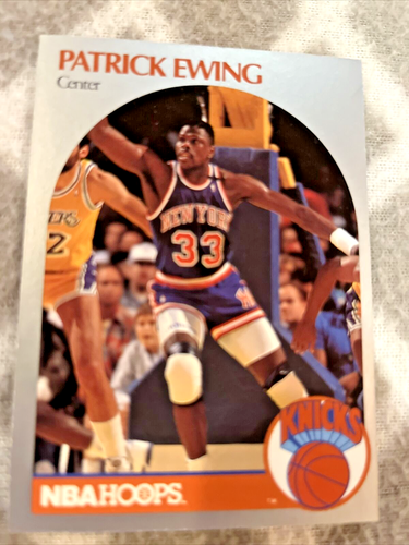 Vintage Patrick Ewing 1990 NBA Hoops #203 New York Knicks Basketball ...