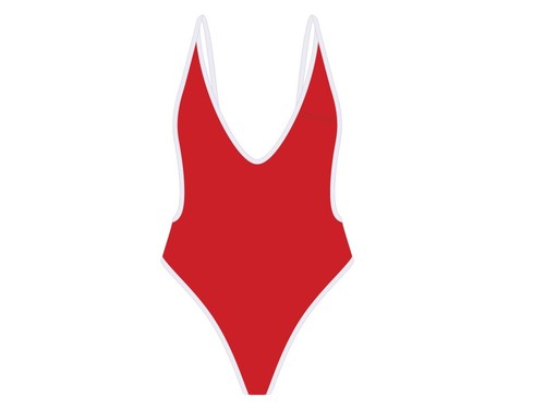 Boutine LA BAY RED RETRO ONE-PIECE | eBay