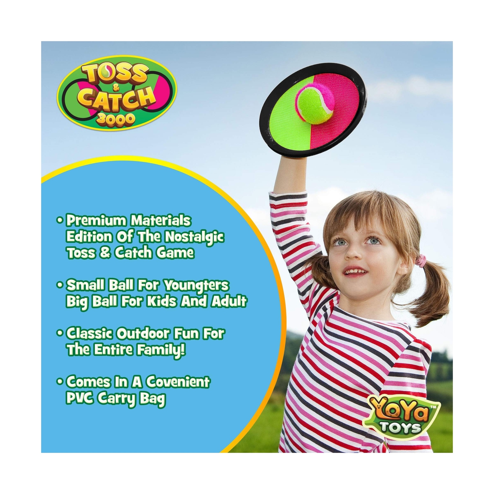 Toys Toss & Catch 3000 Ball Game With Disc Paddles 2 Balls Yoya Big and ...