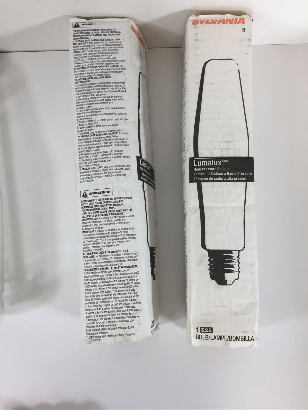 Lot of 2 - Sylvania Lumalux 1000W E25 Mogul Base Clear LU1000 | eBay