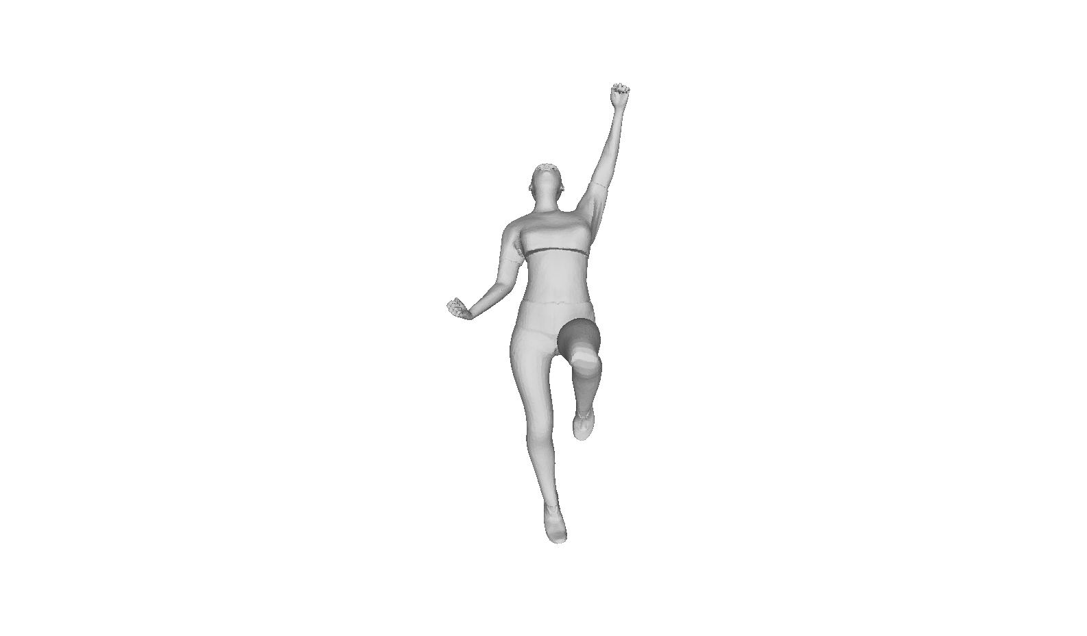 Printle L Femme 019--Athlete Woman Jumping Cheering Figure Dioramas ...