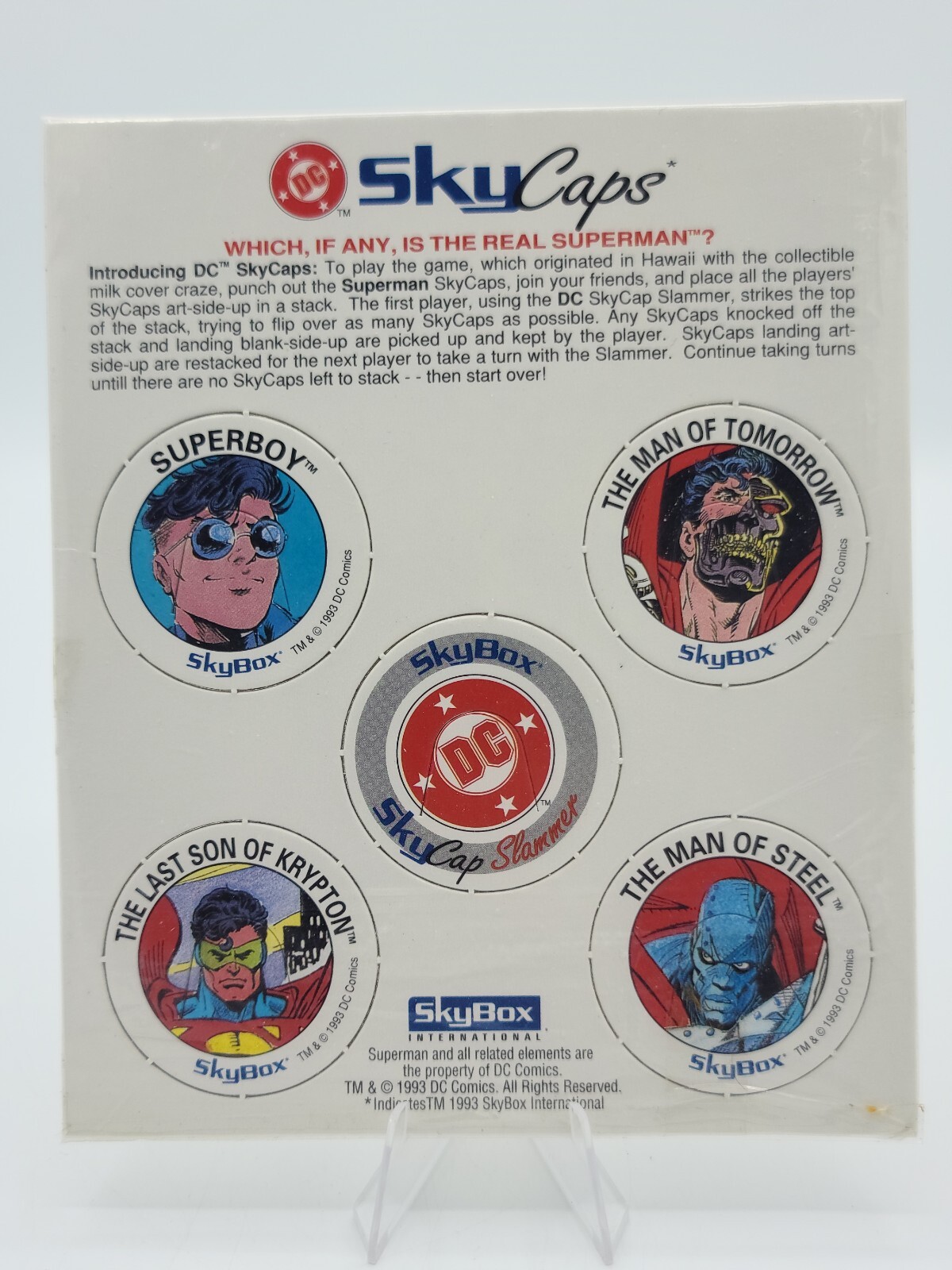 DC Comics SkyCaps 1993 Unpunched Set Of 5 Superman Slammer's Skybox | eBay
