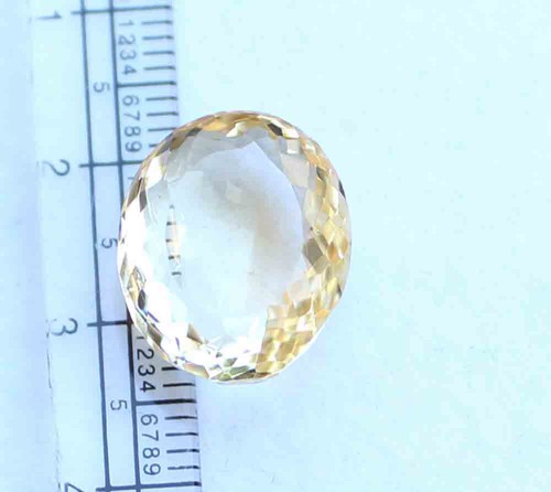 14.30 CT Large Yellow Citrine Oval Faceted Cut Loose Gemstone | eBay