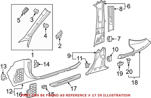 Genuine OEM Door Trim Sill Plate Insert for Mercedes 2056800035 | eBay