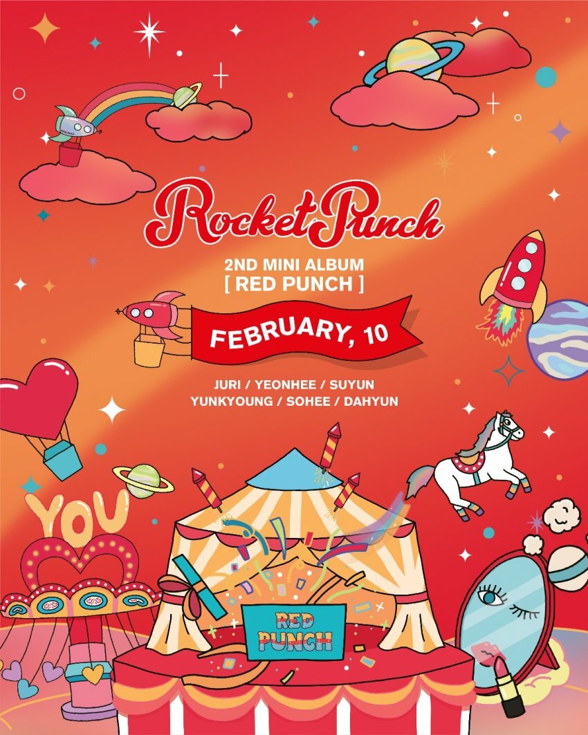 ROCKET PUNCH [RED PUNCH] 2nd Mini Album CD+POSTER+Photo Book+B.Mark ...