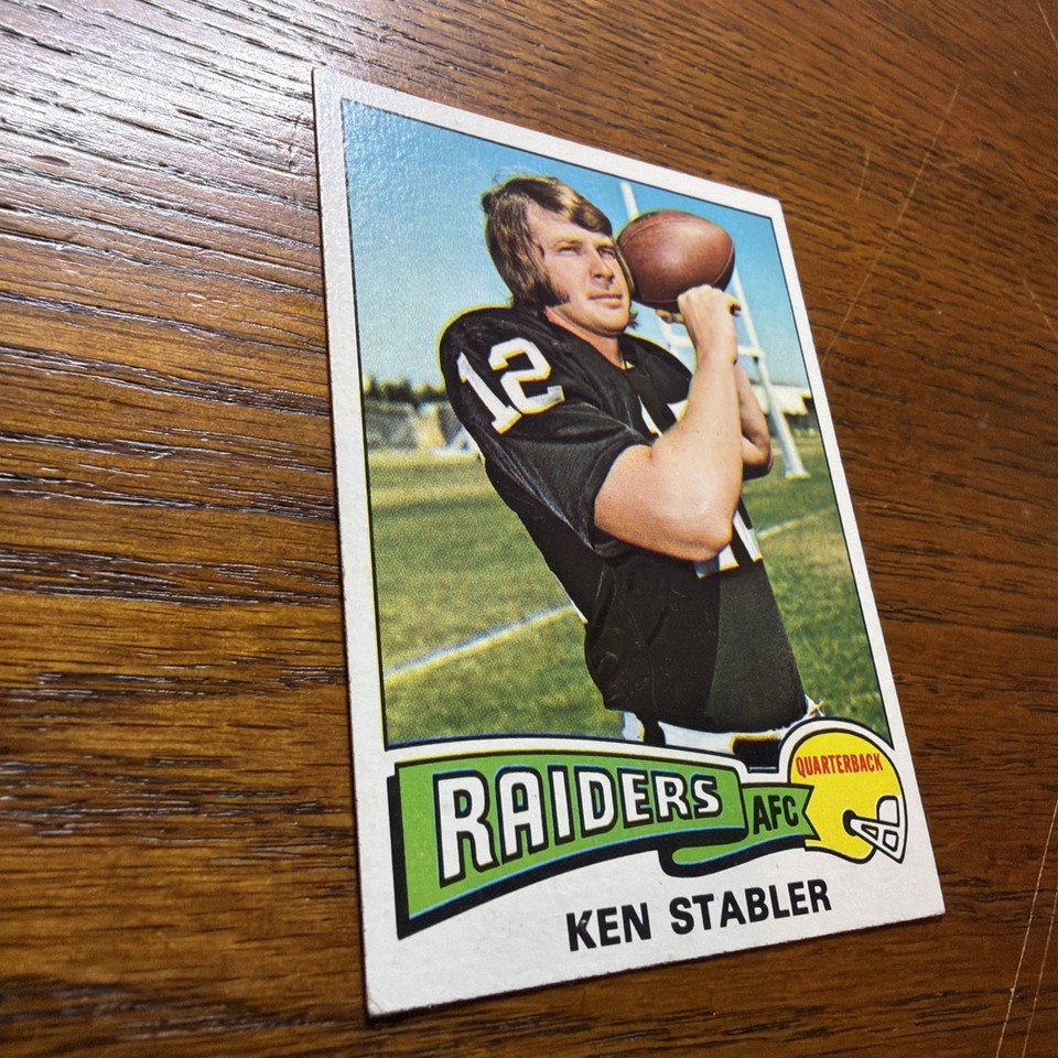 1975 Topps Football #380 Kenny Stabler HOF Quarterback Oakland Raiders ...
