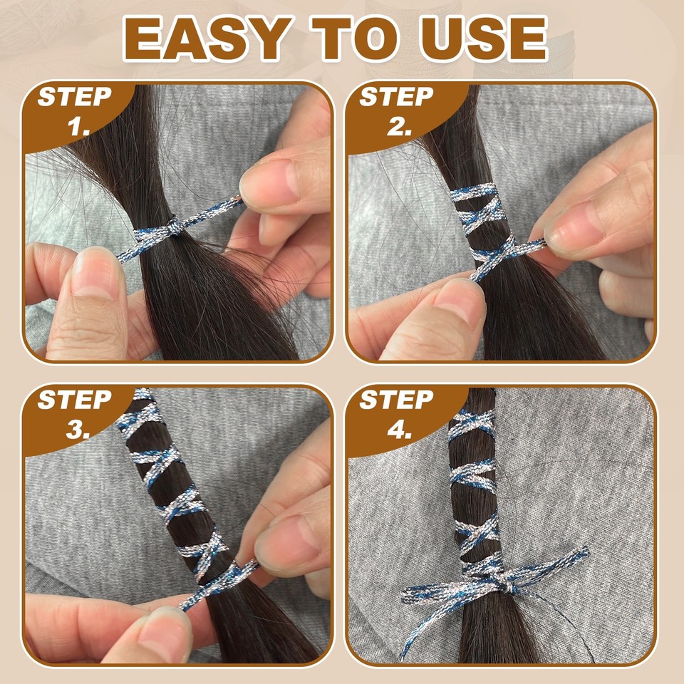 100m Hair Strings for Braids Hair Braiding String Green/Red/Silver ...