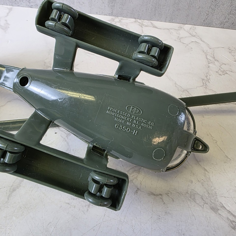 Vintage Processed Plastic Toys Green Army Helicopter - USA | eBay