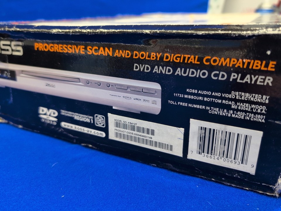 NEW! Koss KS4127 DVD & Audio CD Player Sealed Vintage 2005 Dolby ...