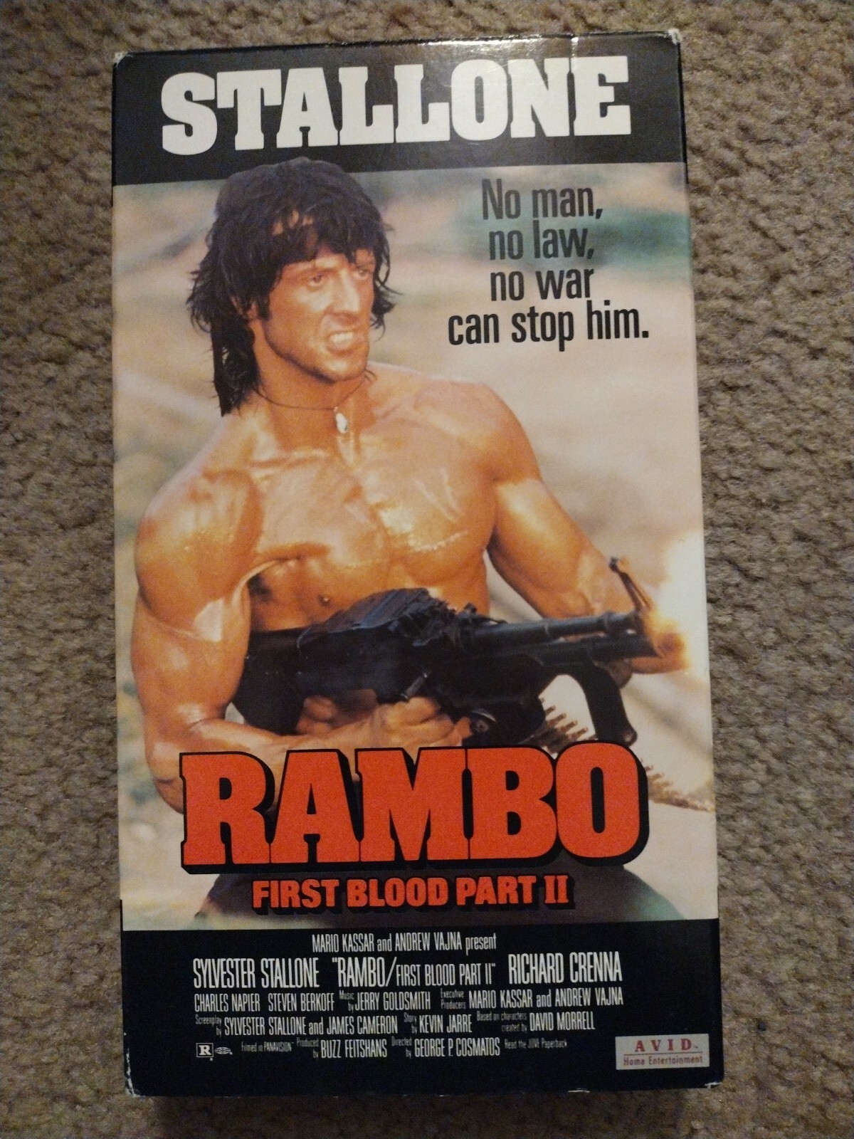 Rambo VHS First Blood Part 2 Movie 1985 Sylvester Stallone Vintage ...