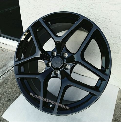 CAMARO Z28 STYLE GLOSS BLACK WHEELS RIMS 2010-2024 SS/RS/LS 20X9/20X10 ...
