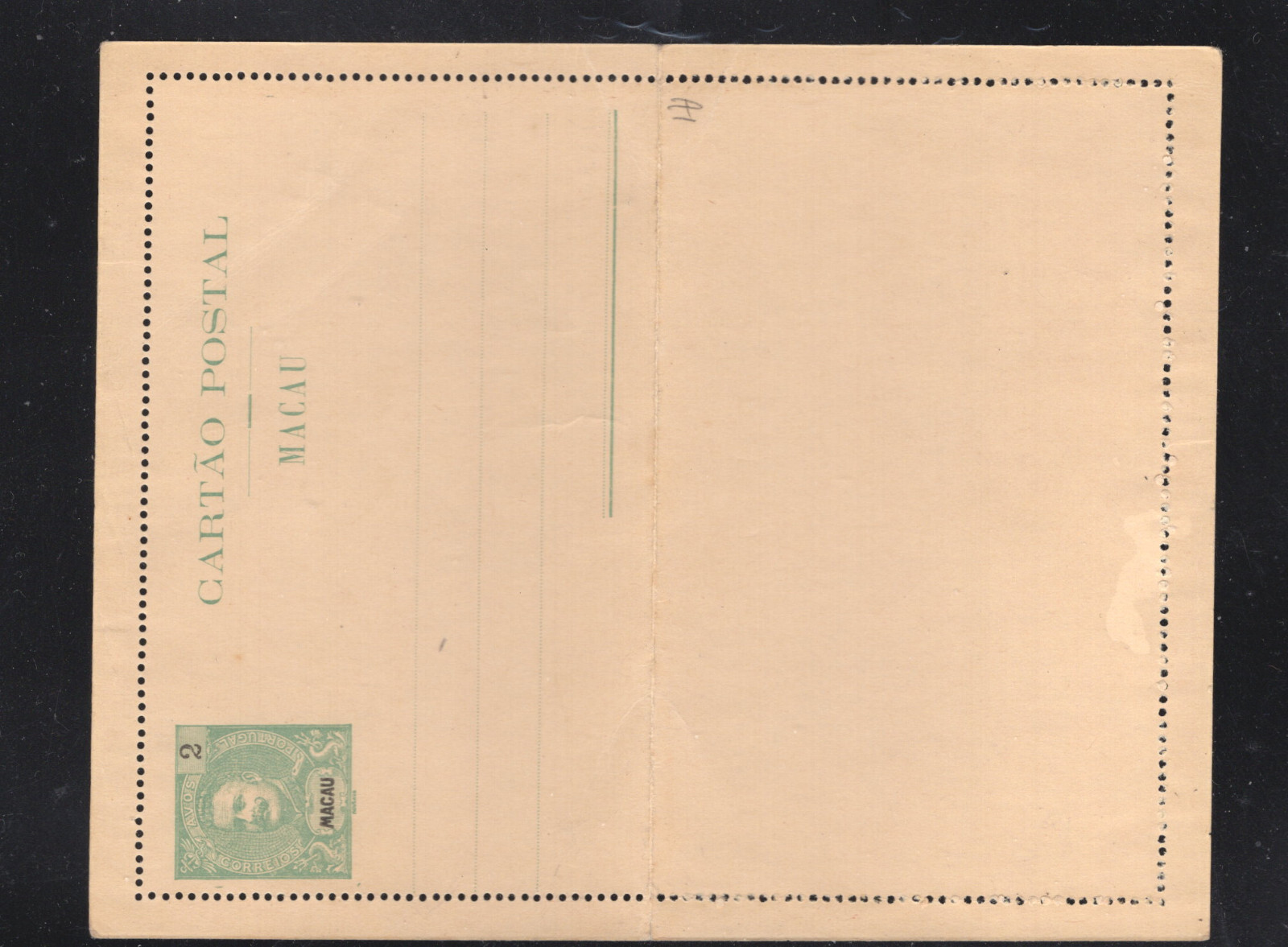Portugal Macau postal letter card unused 2 cent | eBay