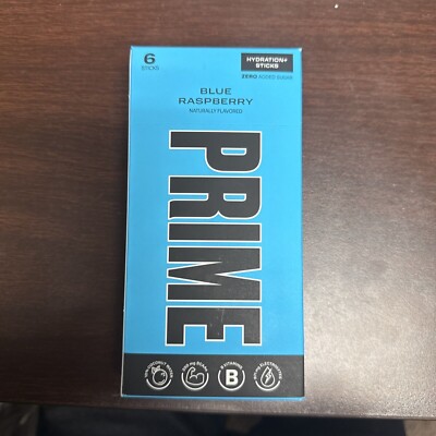 PRIME Hydration+ Sticks BLUE RASPBERRY 36 STICKS / 6 x 6 PACKS 04/2025 ...