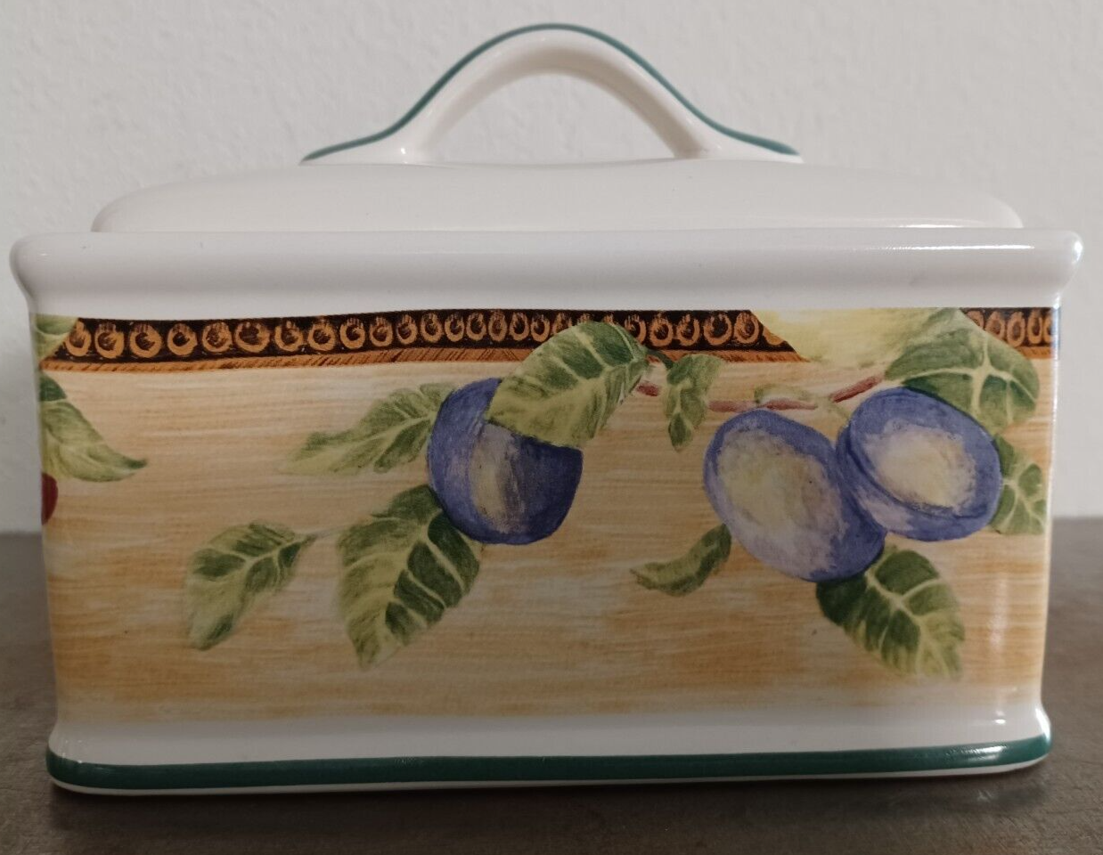 Jay Import Company Rectangle Shaped Ceramic Canister With Fruit | eBay