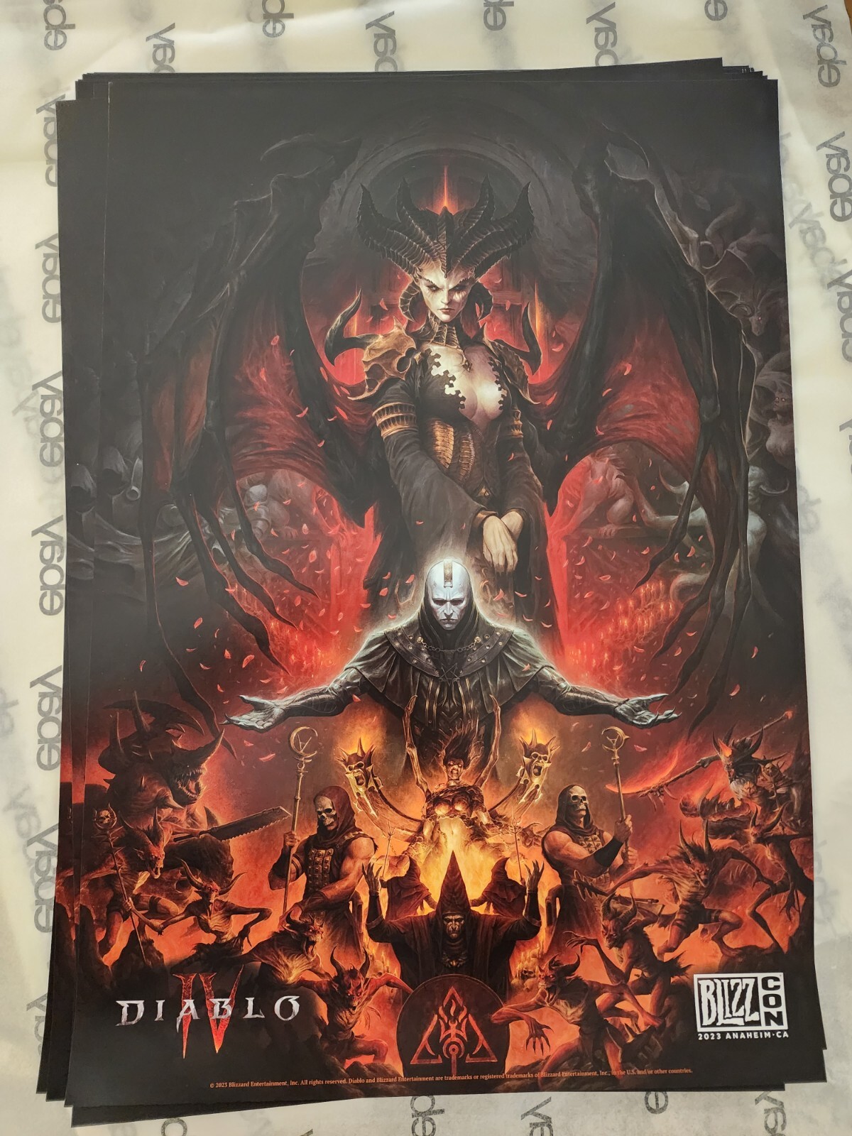 BlizzCon 2023 Diablo IV 4 Poster Blizzard Entertainment | eBay