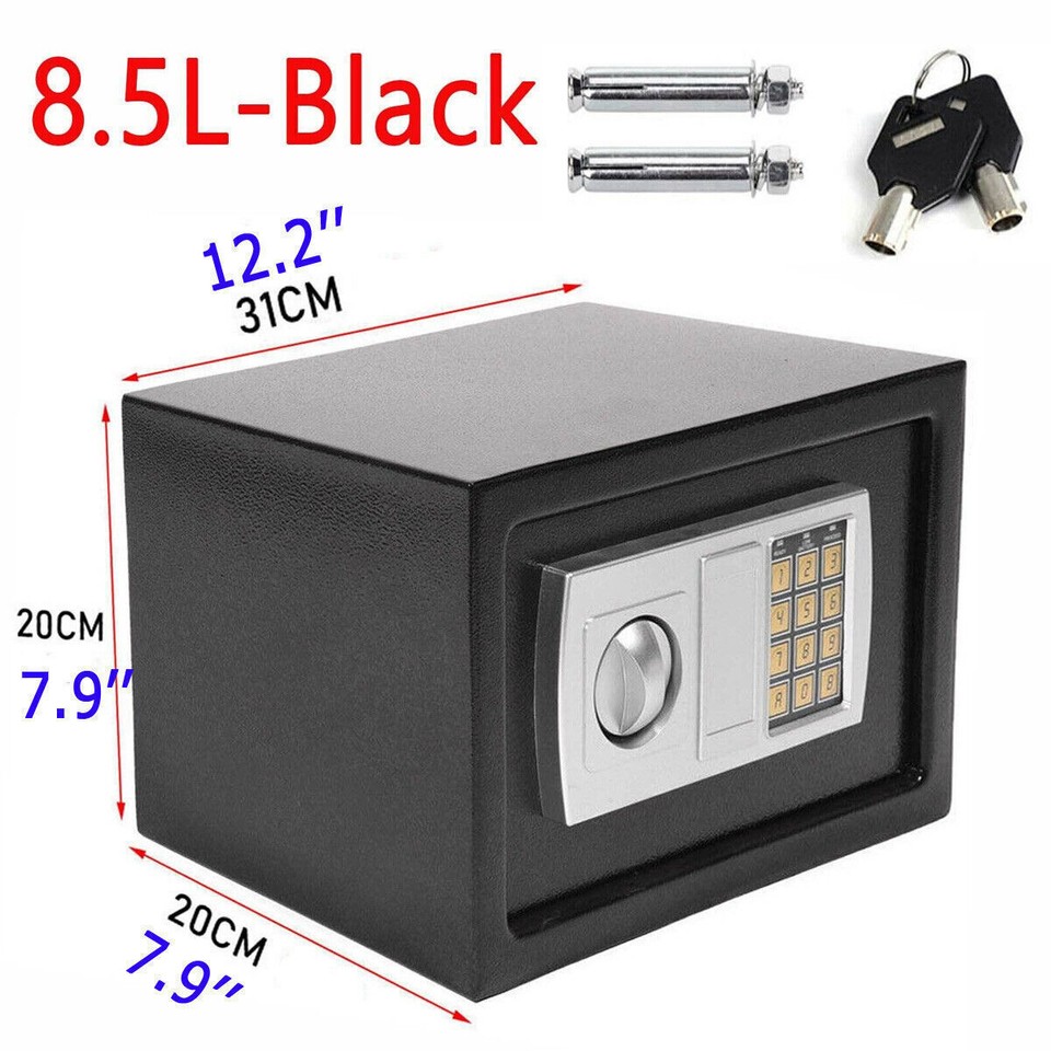 SOLID STEEL SAFE SECURITY HOME OFFICE HOTEL BANK MONEY CASH VALUABLES ...