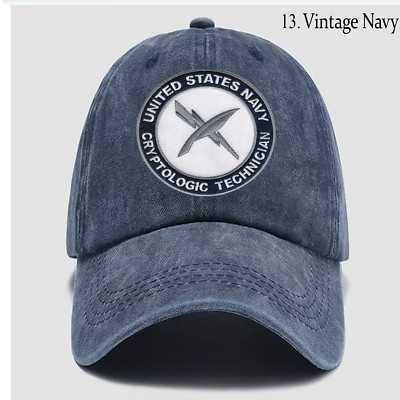 Custom Embroidered Hat US Naval Cryptologic Technician CT, Veteran Cap ...