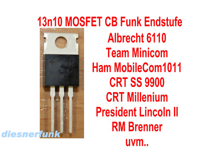 Transistor 13n10 Endstufe CB AE6110 CRT SS 9900 Millenium President ...
