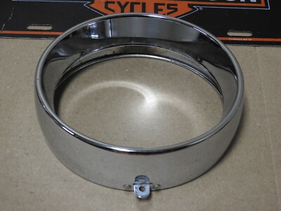 Harley Davidson Dyna FXR Softail Sportster Wide Chrome Front Headlight ...