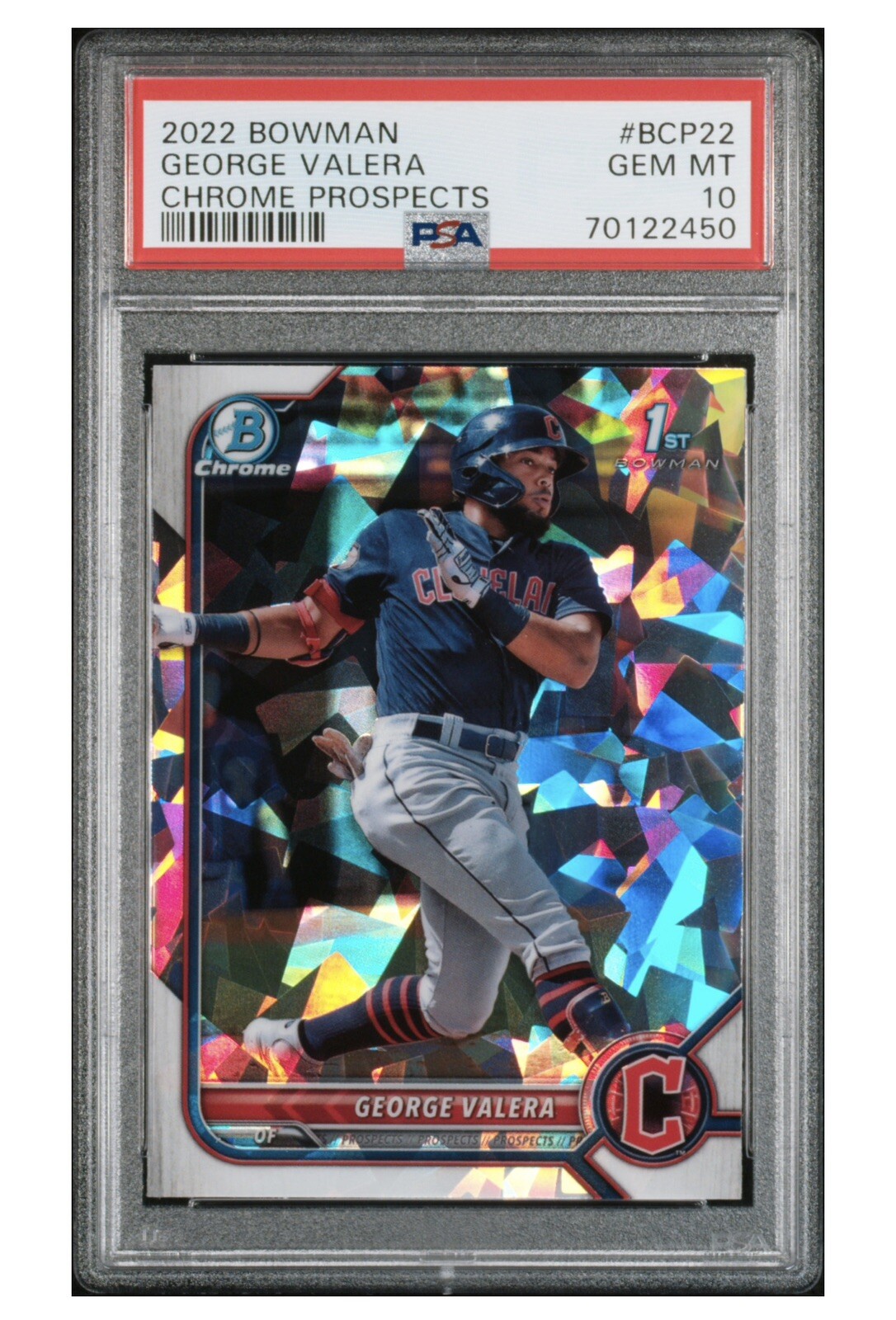 2022 Bowman Chrome George Valera Atomic Refractor #BCP22 PSA 10 Gem ...