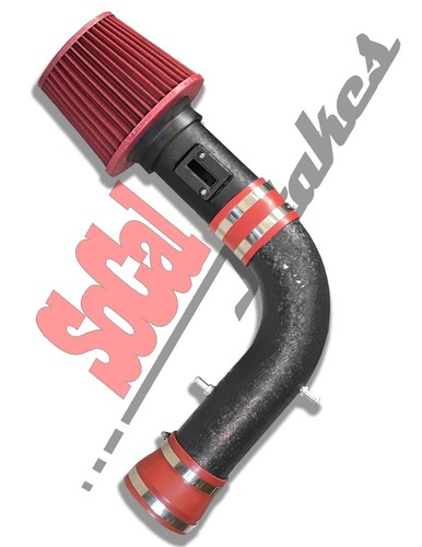 COATED BLACK RED Air Intake Kit & Filter For 2013-2017 Ford Flex Taurus ...