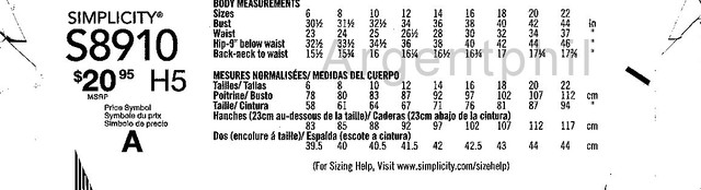 Simplicity Pattern S8910 Dress with Length and Sleeve Variations Sz 14 ...