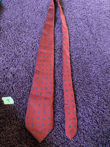 Mens ROBERT TALBOTT for SEELY Vintage Red Geometric Pattern Handsewn Neck Tie | eBay