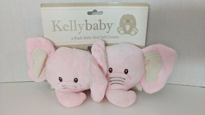NEW Kellytoy Kellybaby 3.5" Pink Elephant 2 Pack Seatbelt Covers | eBay