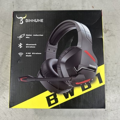 BINNUNE Wireless Gaming Headset with 2.4GHz 120Hrs+ Bluetooth 5.3 ...