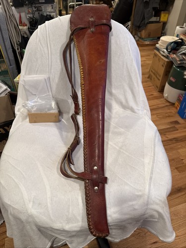 Leather Custom Made Rifle Scabbard | eBay