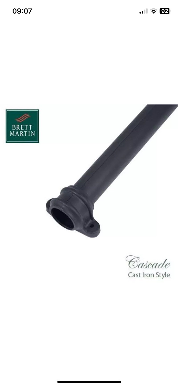 Brett Martin Cascade Cast Iron Effect Fall/down Pipe 2.56m With Lugs ...
