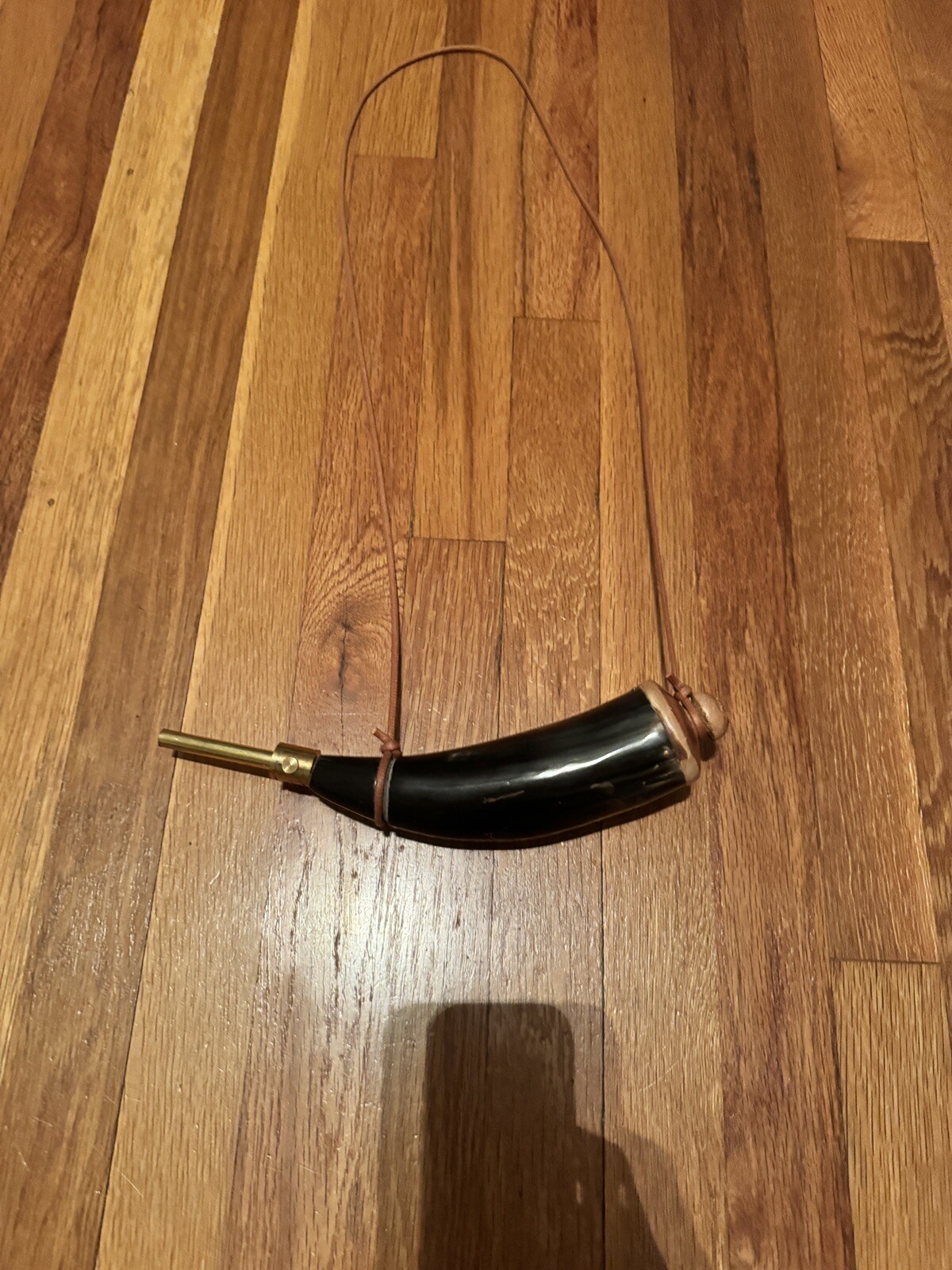 Black Powder Horn With Spout | eBay