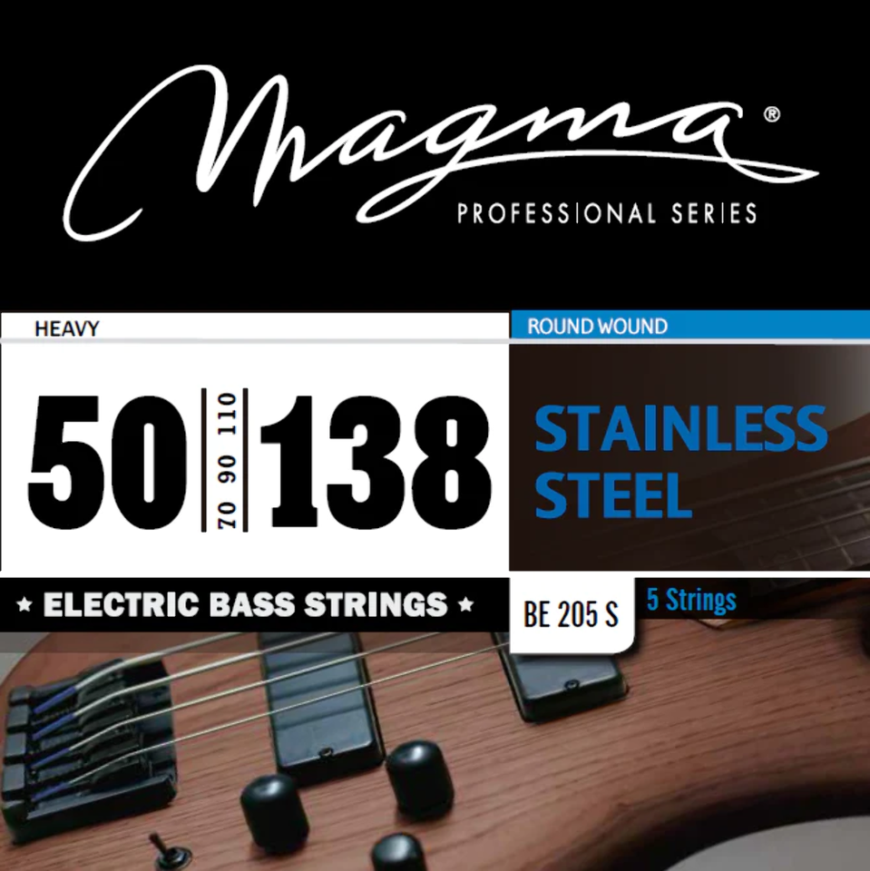 Magma Electric Bass Strings Heavy - Stainless Steel RW- LS 34" 5 ...