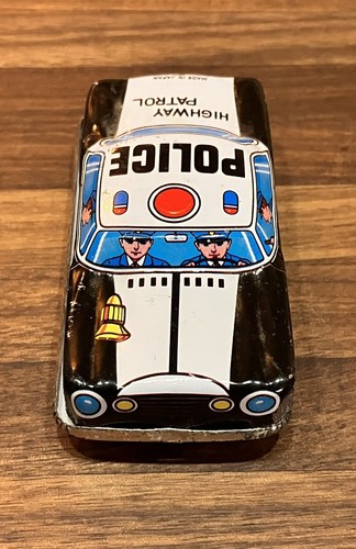 Vintage Retro Tin Police Car Highway Patrol Toy Made In Japan | eBay